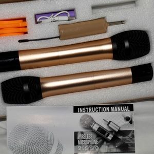 Other | Wireless Microphone Karaoke Mic Fduce Uhf Dual Handheld Dynamic ...